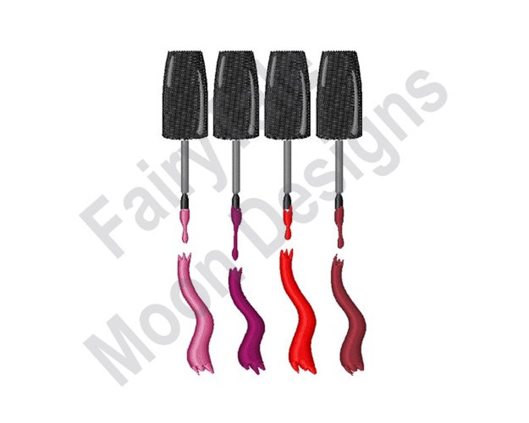 Nail Polish - Machine Embroidery Design, Nail Polish Border Embroidery ...