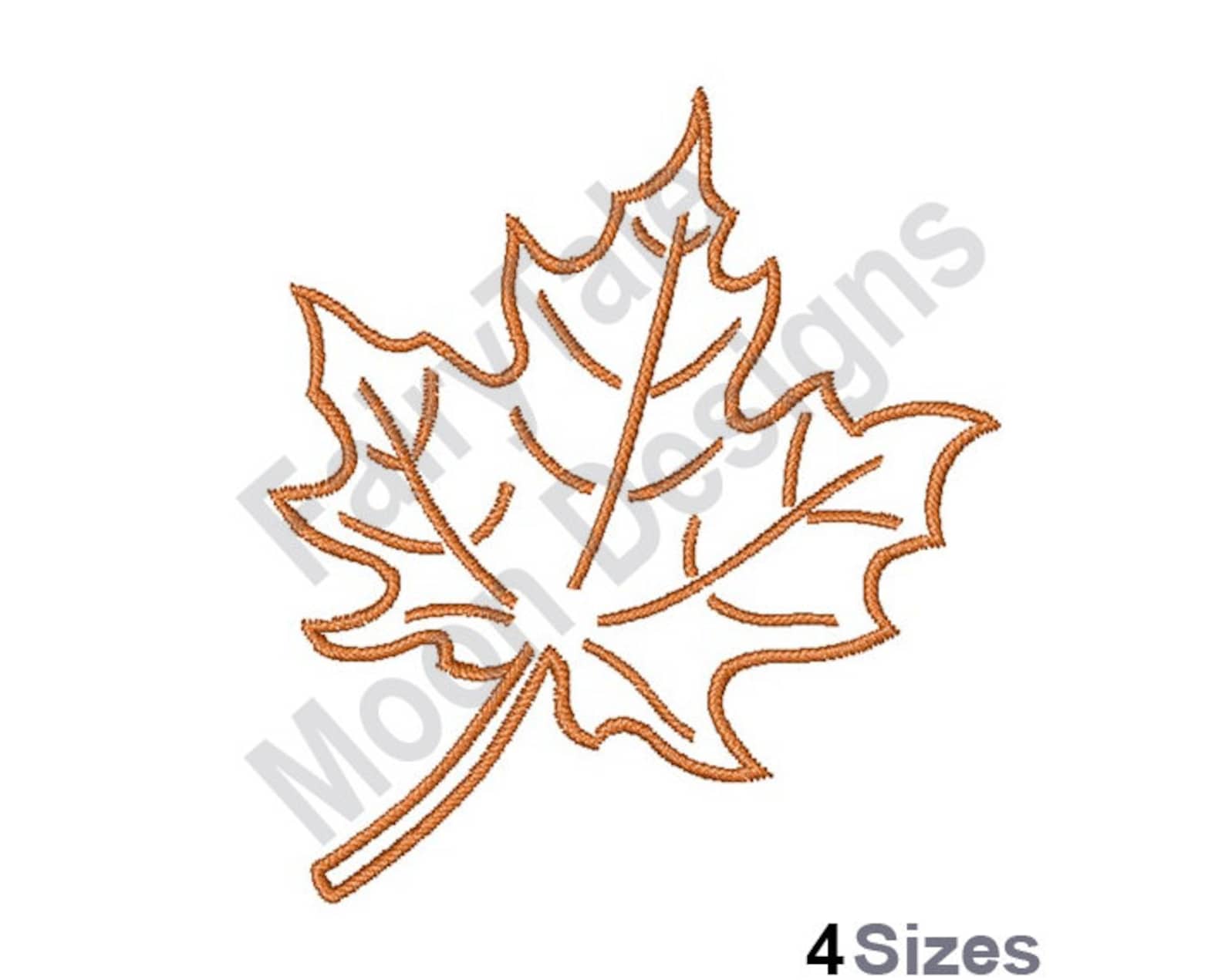 Maple Leaf Machine Embroidery Design Maple Leaf Outline - Etsy