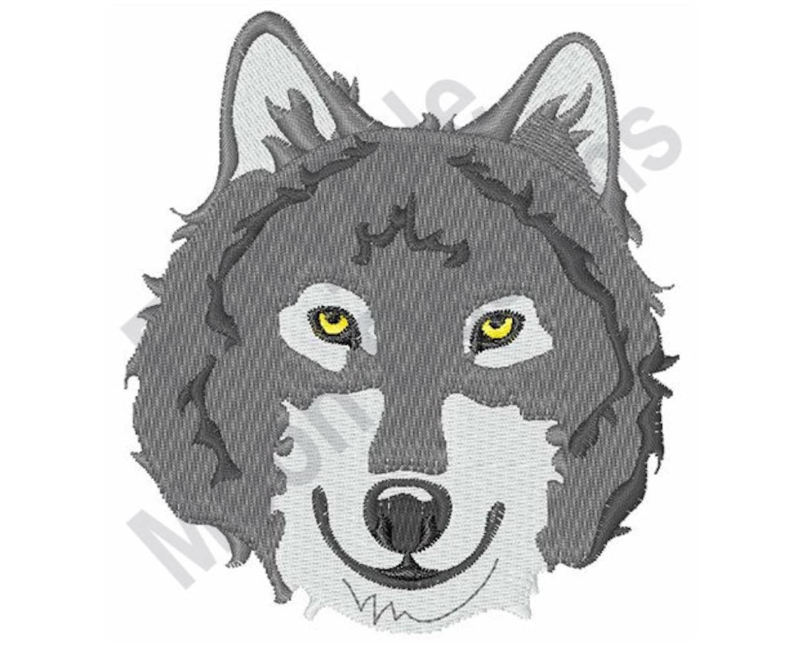 Wolf Machine Embroidery Design Wolf Head Embroidery - Etsy