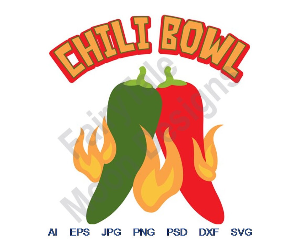 Chili Bowl Svg Dxf Eps Png Jpg Vector Art Clipart Cut - Etsy