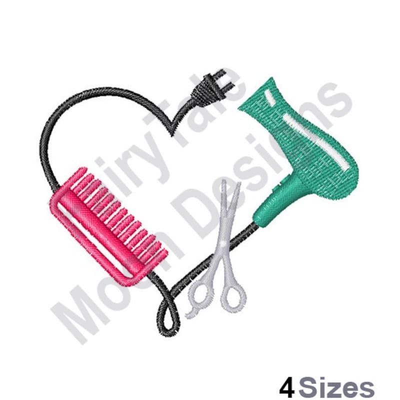 Hair Stylist Embroidery Design - Etsy