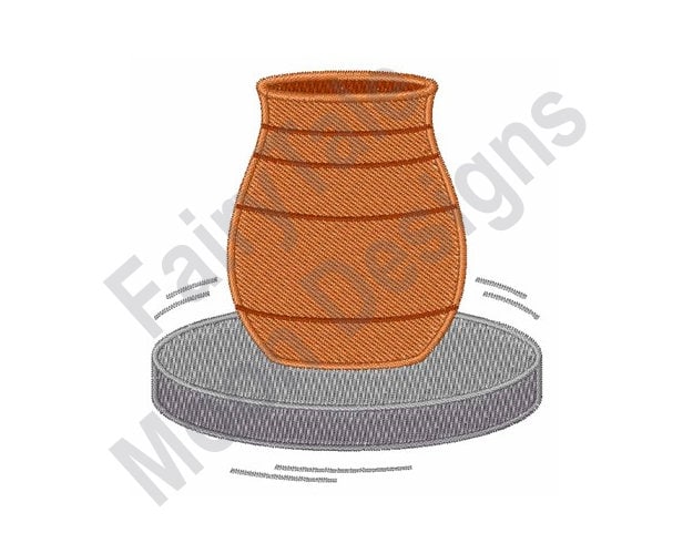 Pottery Wheel - Machine Embroidery Design, Handmade Pottery Vase ...