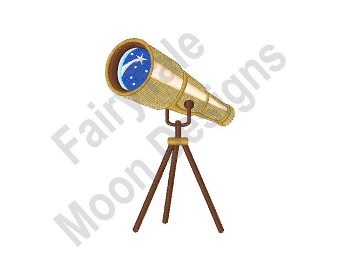 Telescope - Machine Embroidery Design, Spyglass Telescope on Tripod ...