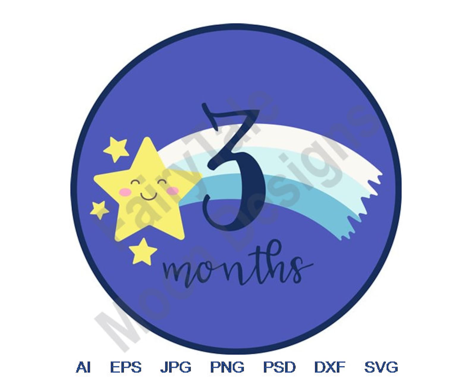Three Months Baby Svg Dxf Eps Png Jpg Vector Art - Etsy UK