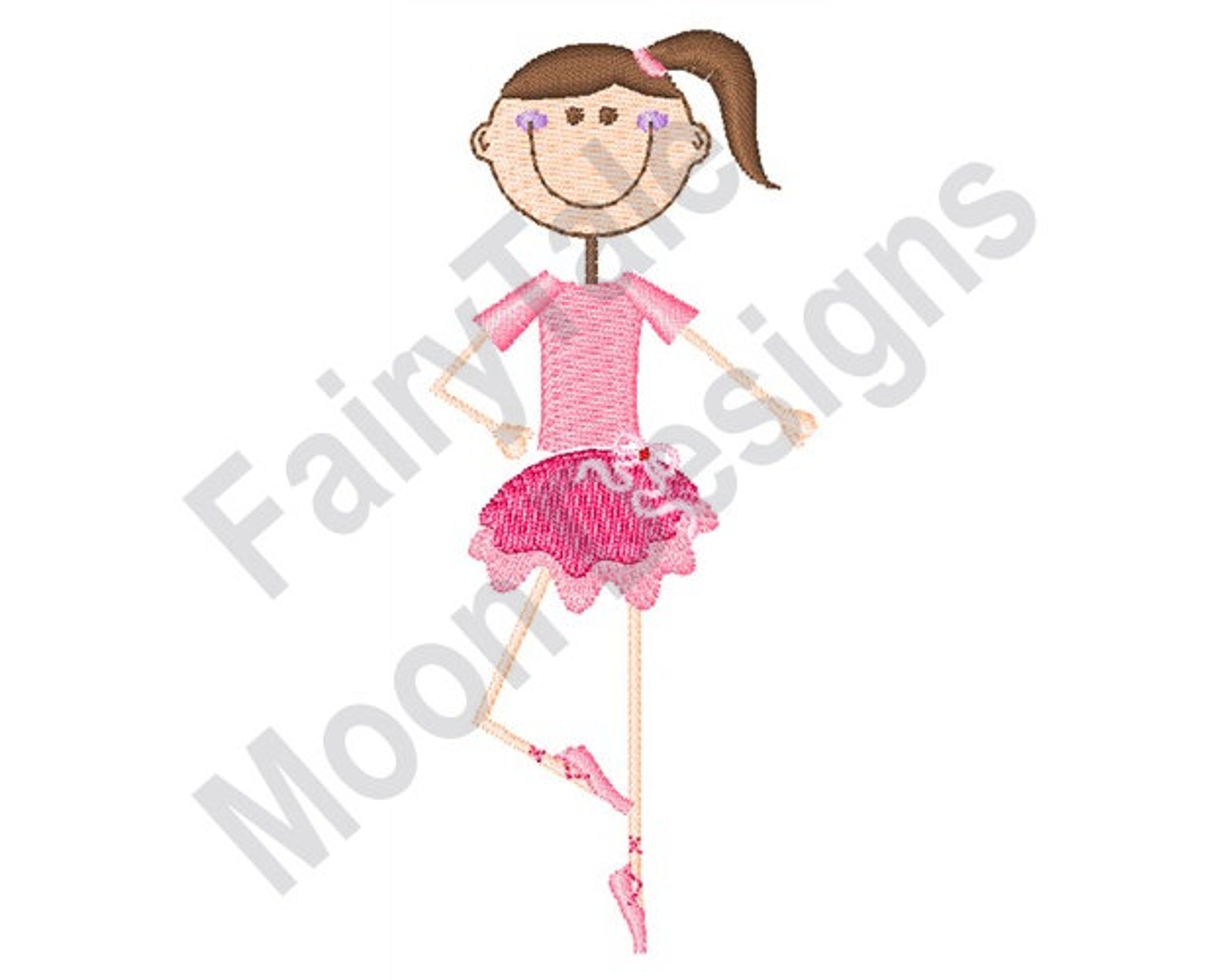 Ballet Dancer Machine Embroidery Design Stick Figure - Etsy