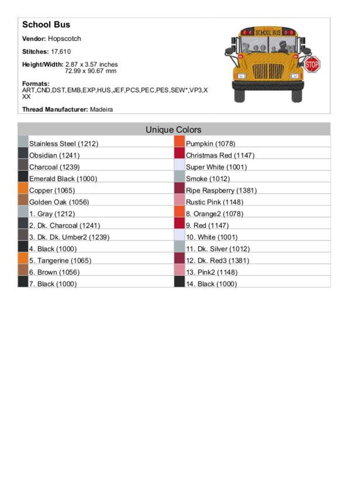 School Bus Machine Embroidery Design School Bus Embroidery | Etsy