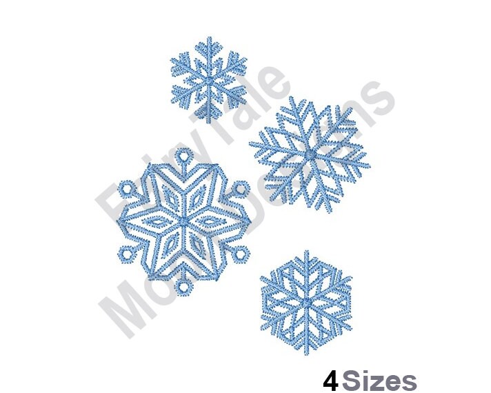 Snowflakes Machine Embroidery Design Winter Snowflakes - Etsy