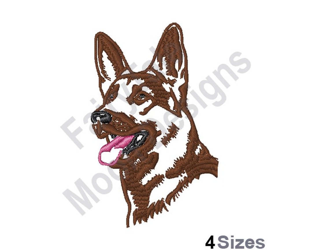 German Shepherd - Machine Embroidery Design, Dog Head Embroidery ...