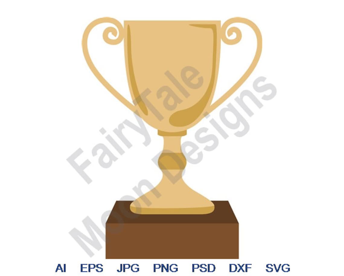 Trophy Svg Dxf Eps Png Jpg Vector Art Clipart Cut - Etsy India