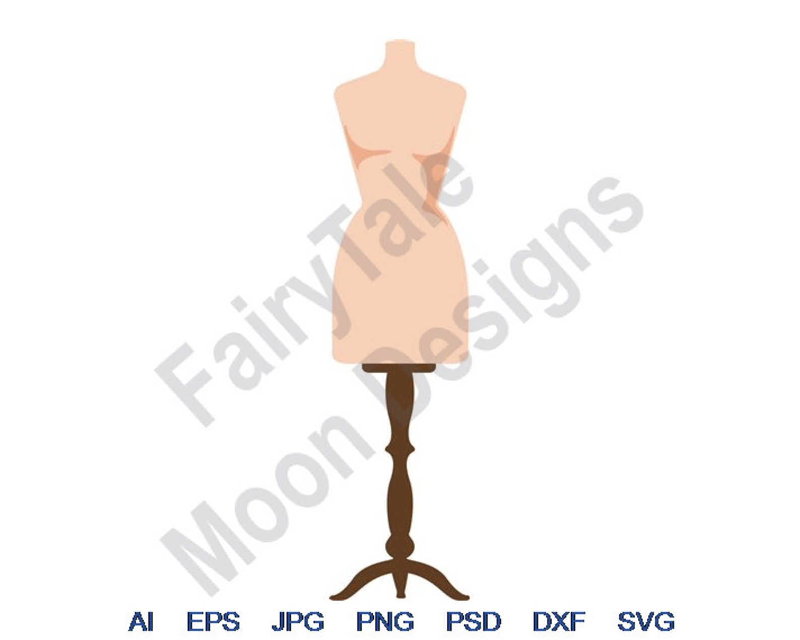 Fashion Dummy Svg Dxf Eps Png Jpg Vector Art Clipart - Etsy