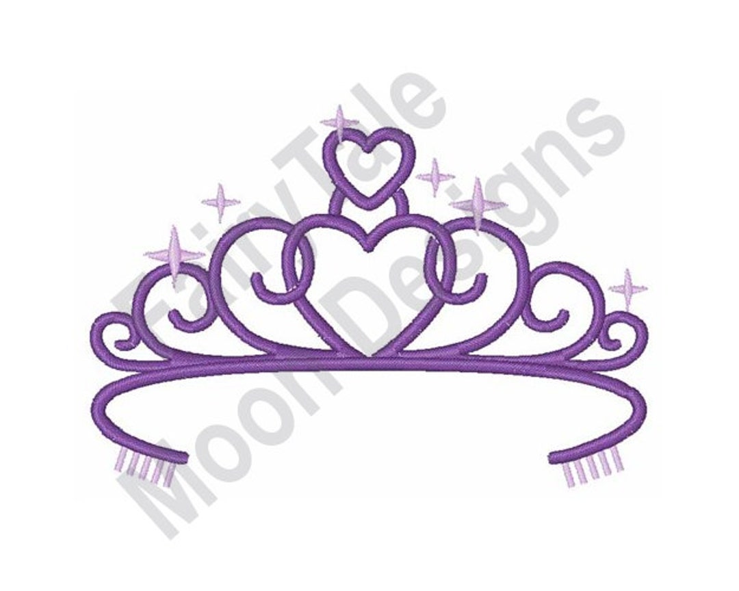 Princess Crown Machine Embroidery Design, Princess Girl Crown ...