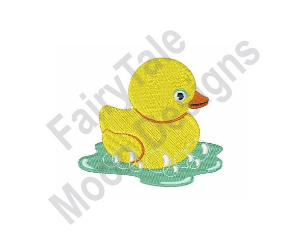Rubber Duckie Machine Embroidery Design Bath Time Rubber - Etsy