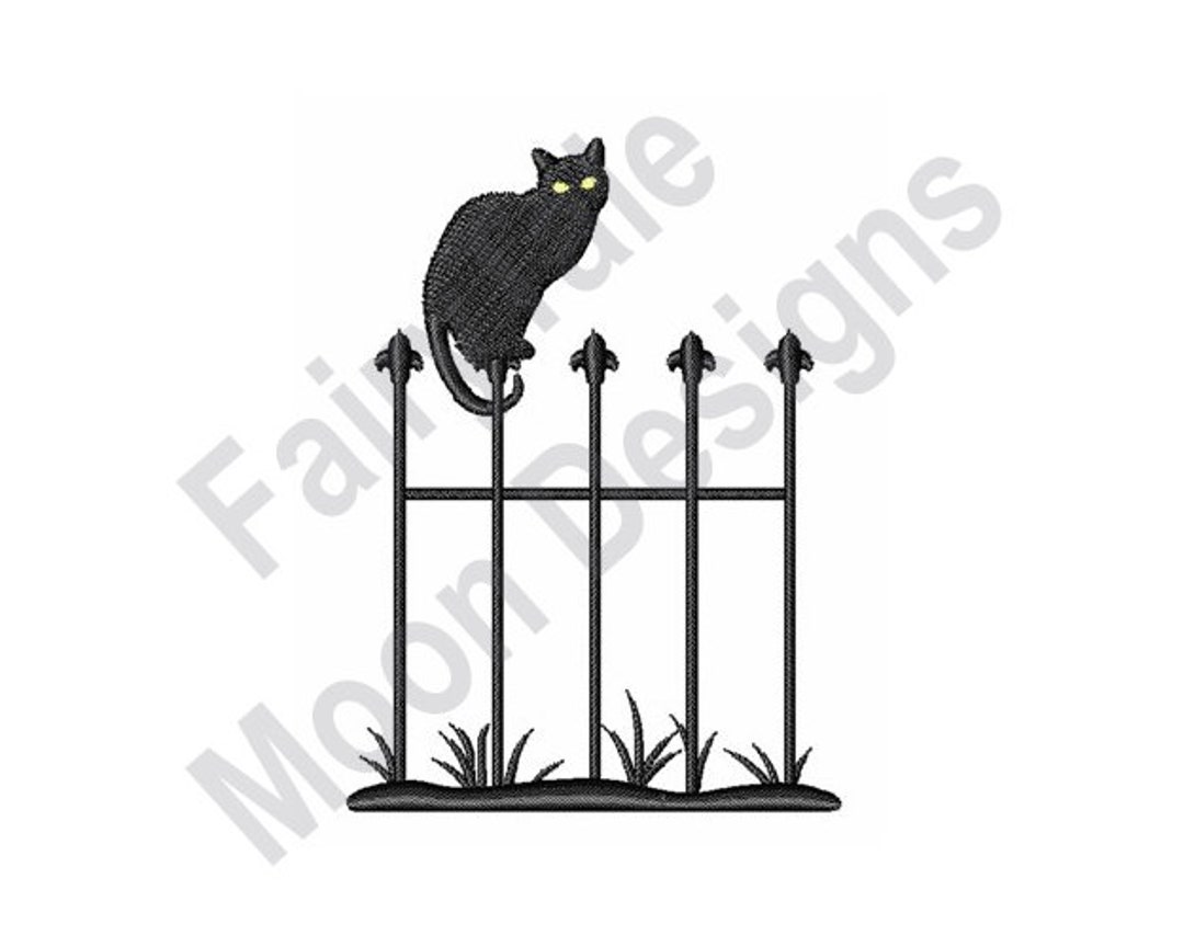 Halloween Cat - Machine Embroidery Design, Black Cat Embroidery Pattern ...