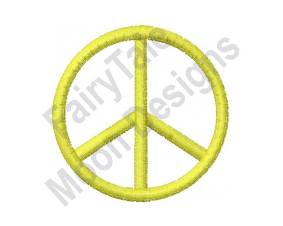 Peace Symbol Machine Embroidery Design, Peace Sign Embroidery Pattern ...