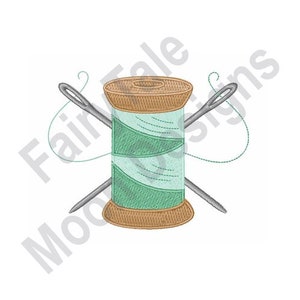 Needles & Thread - Machine Embroidery Design, Sewing Thread Spool ...