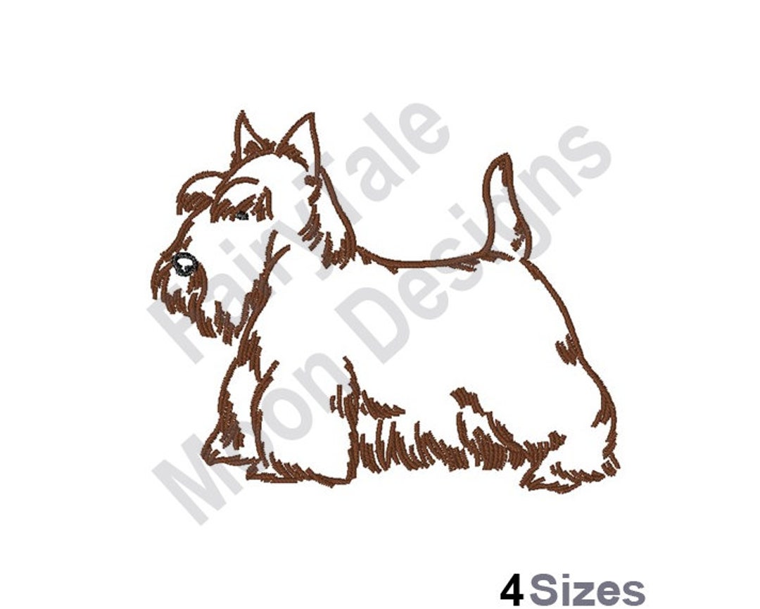 Scottish Terrier - Machine Embroidery Design, Scottie Embroidery ...