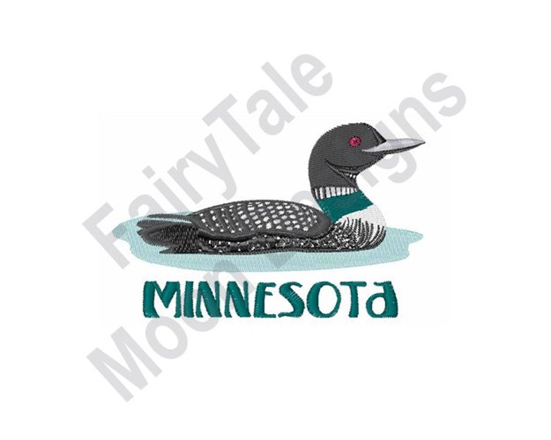 Common Loon - Machine Embroidery Design, Minnesota Loon Embroidery ...