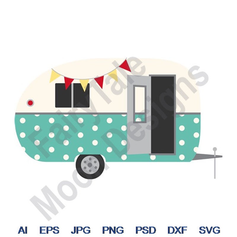 Retro Camper Clipart - Etsy