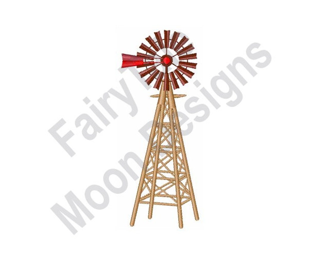 Farm Windmill - Machine Embroidery Design, Farm Windmill Embroidery ...