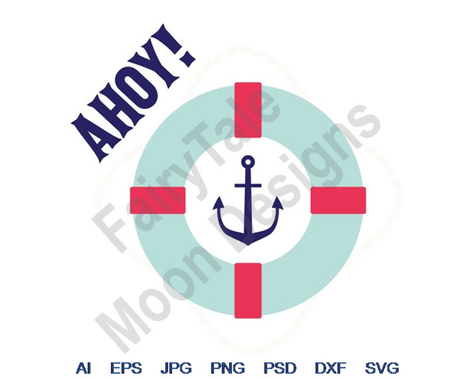 Ahoy Svg Dxf Eps Png Vector Art Clipart Cut File Etsy España