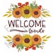 Welcome Friends Machine Embroidery Design Sunflowers & Fall | Etsy