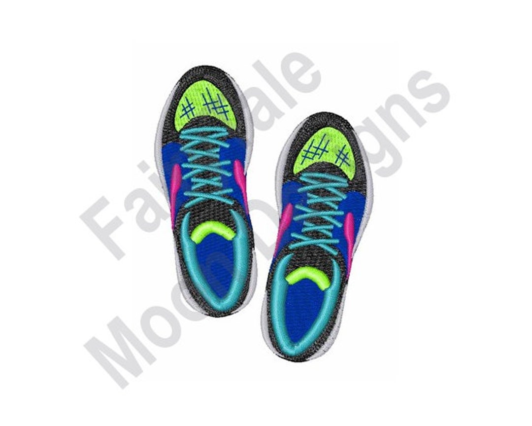 Running Shoes - Machine Embroidery Design, Running Shoes Embroidery ...