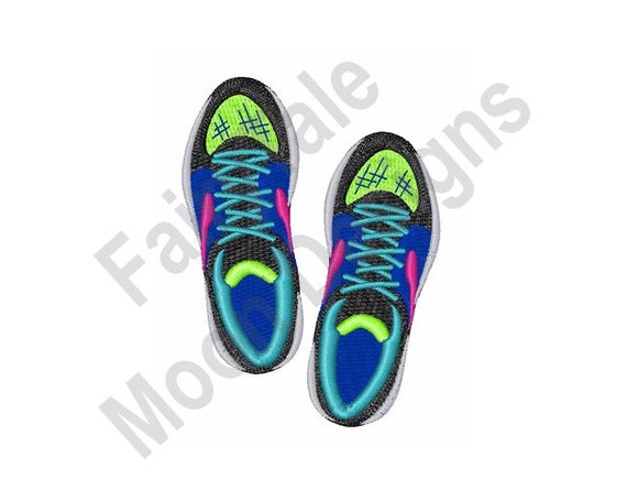 Running Shoes Machine Embroidery Design Running Shoes | Etsy