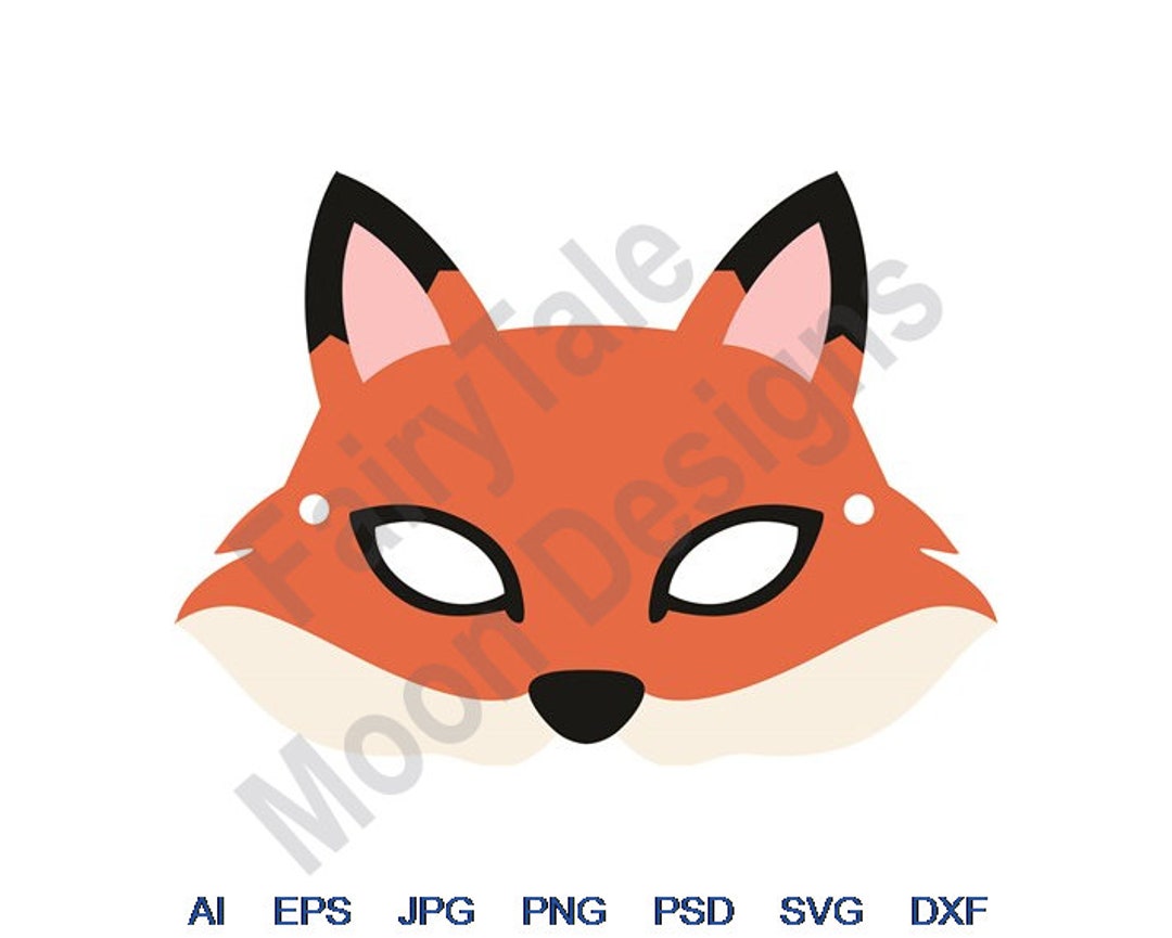 Fox Mask Svg Dxf Eps Png Jpg Vector Art (Instant Download) - Etsy