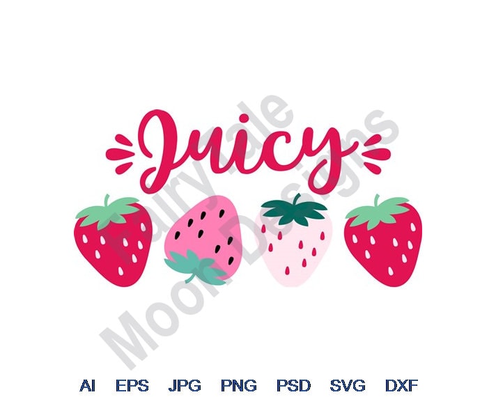 Juicy Svg Dxf Eps Png Jpg Vector Art Clipart Cut | Etsy