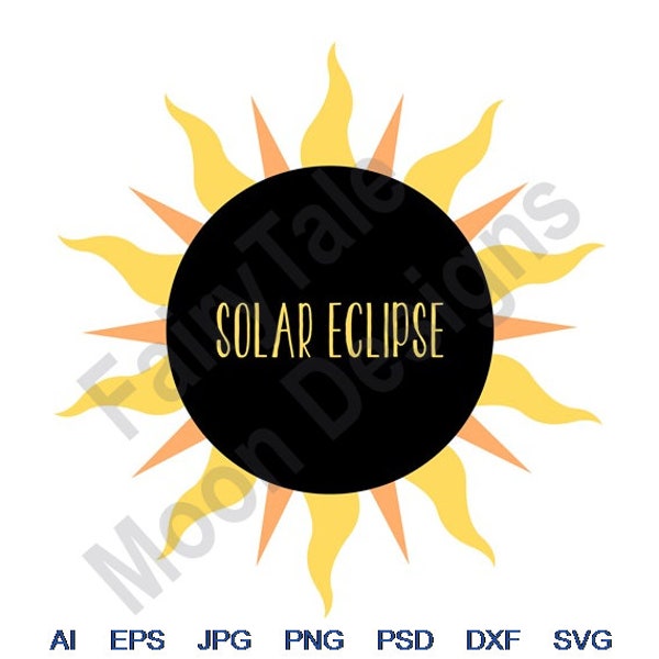 Solar Eclipse Svg - Etsy