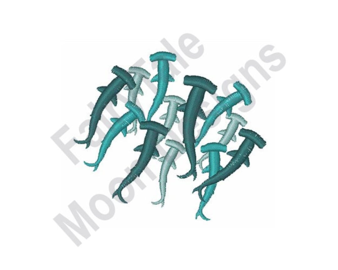 Hammerhead Sharks - Machine Embroidery Design, Hammerhead Sharks ...