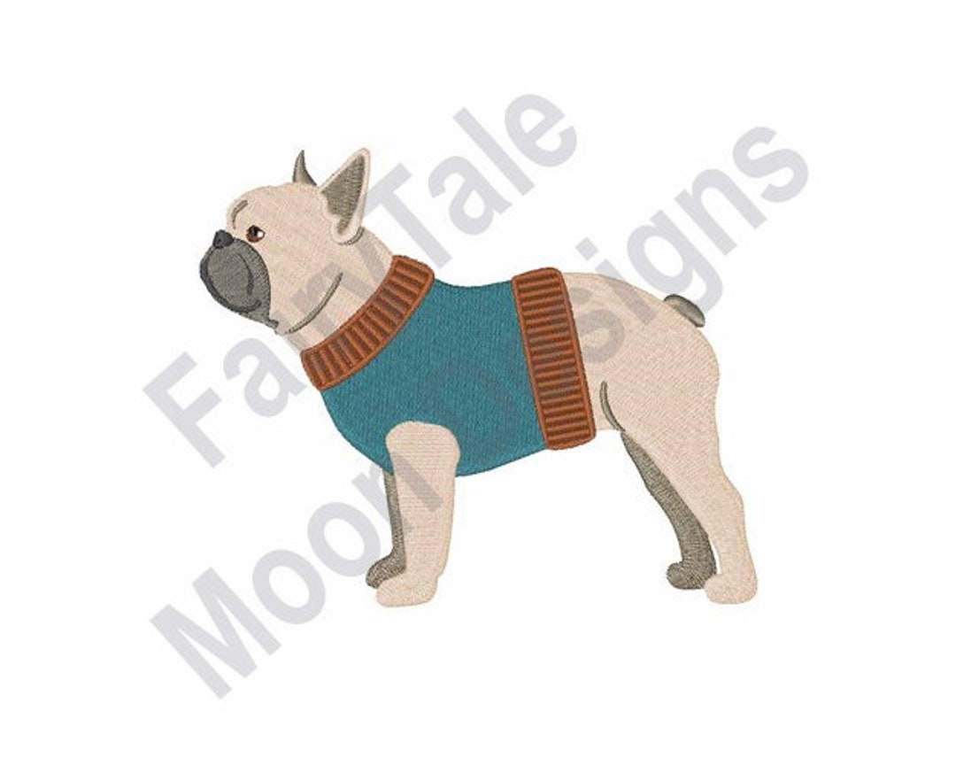 Frenchie Machine Embroidery Design, French Bulldog Embroidery Pattern ...