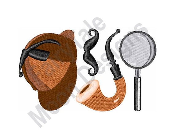 Sherlock Disguise Machine Embroidery Design Detective's | Etsy