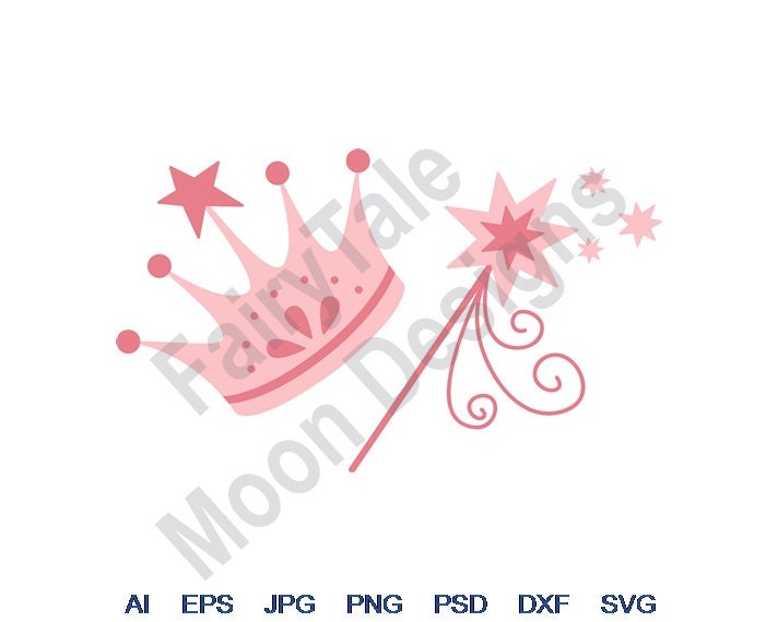 Princess Crown Svg Dxf Eps Png Jpg Vector Art Clipart | Etsy