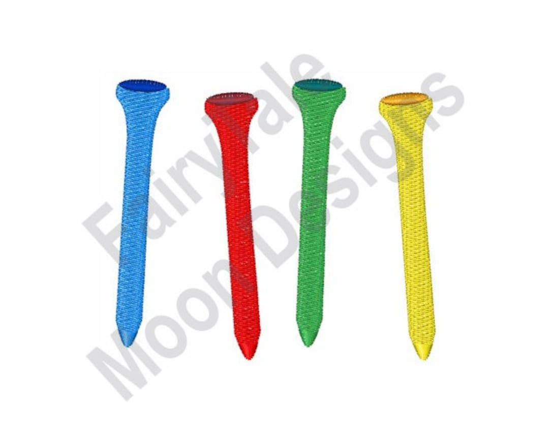 Colorful Tees - Machine Embroidery Design, Golf Tees Embroidery Pattern ...