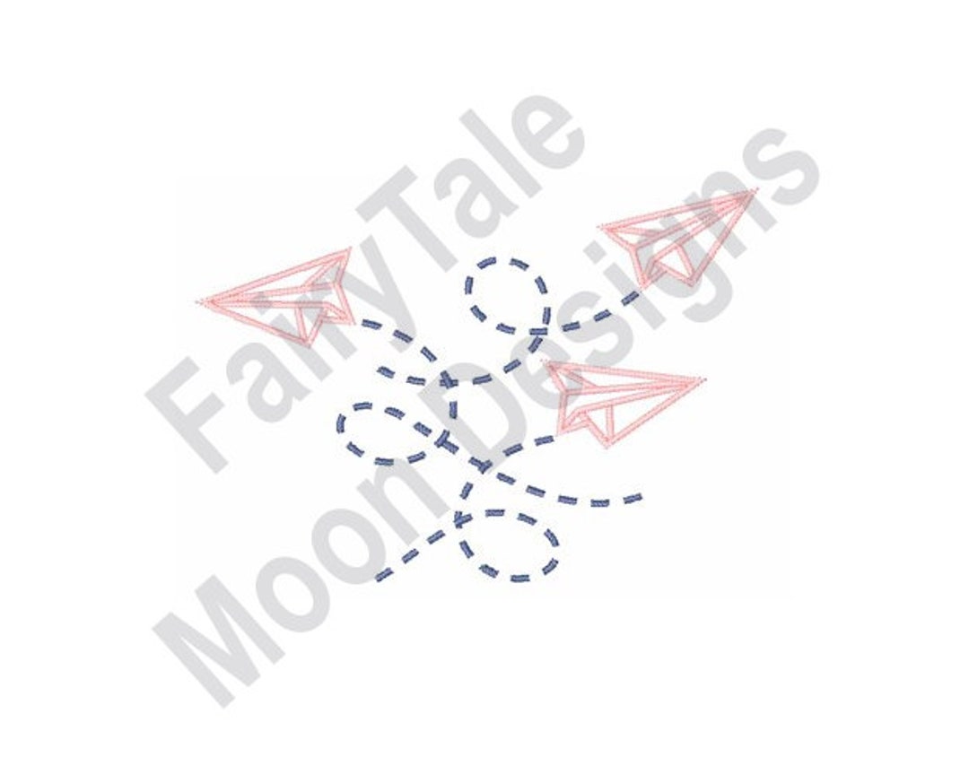 Paper Airplanes - Machine Embroidery Design, Paper Airplane Embroidery ...