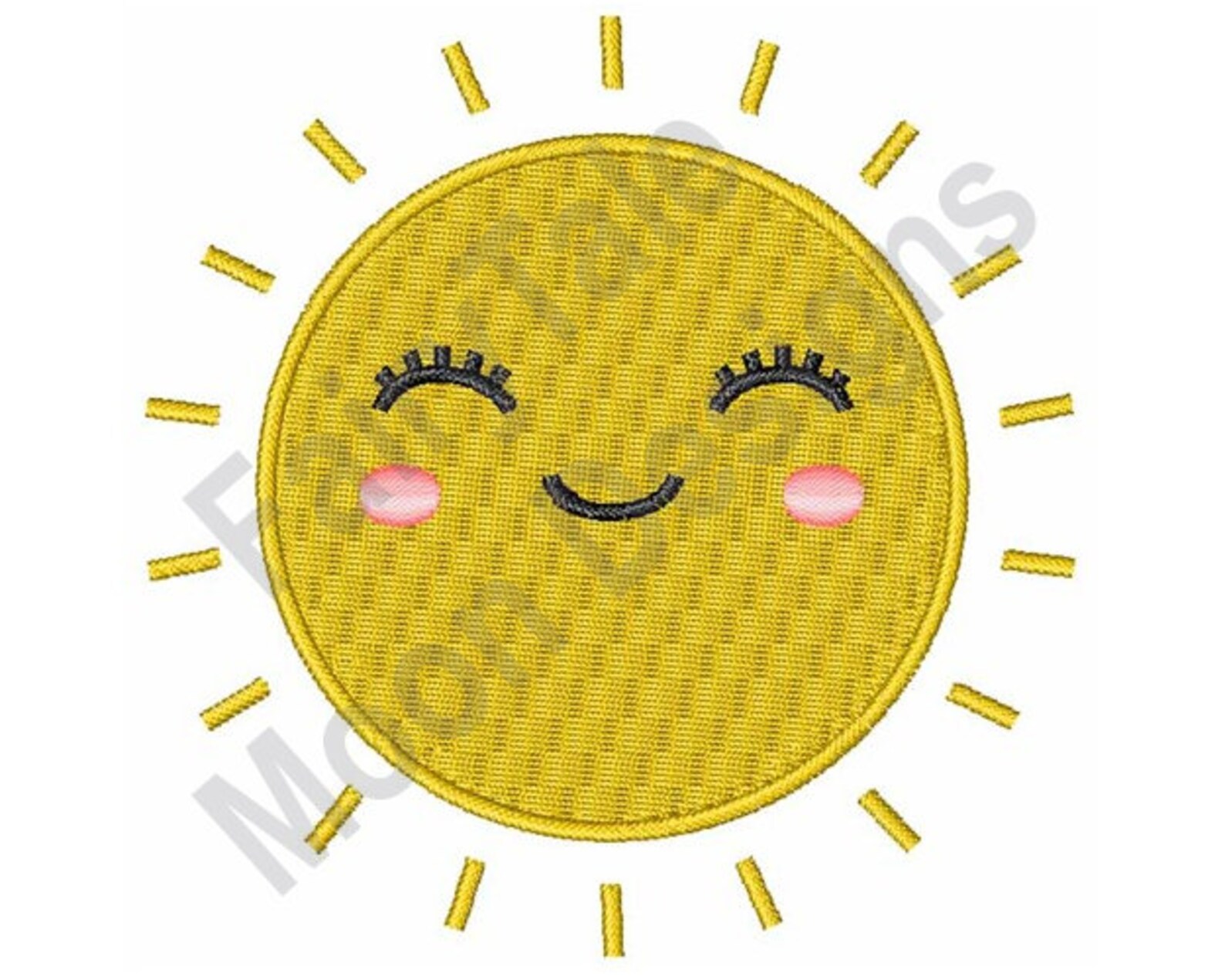 Happy Sun Face Machine Embroidery Design Cute Sun - Etsy