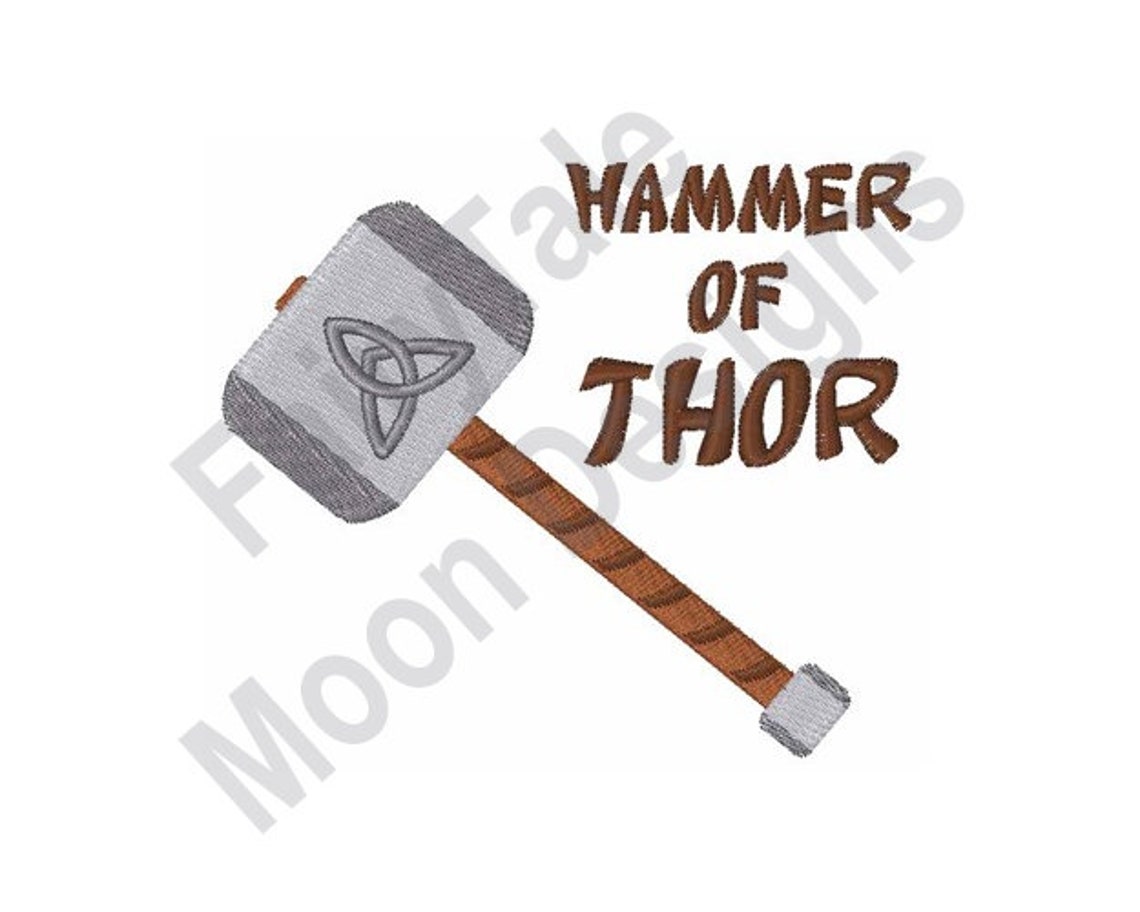 Hammer of Thor Machine Embroidery Design Mjolnir Embroidery | Etsy