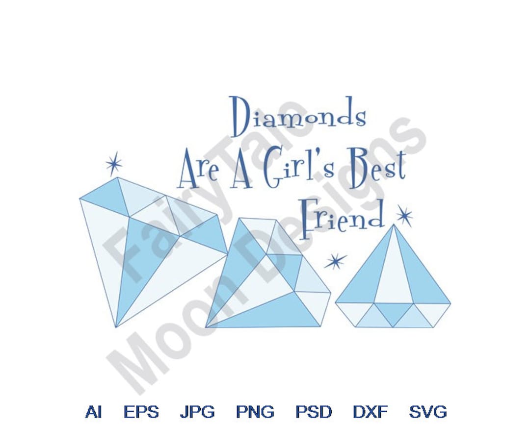 Diamonds Are A Girl's Best Friend Svg, Dxf, Eps, Png, Jpg, Vector Art ...
