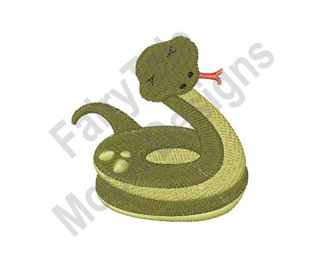 Snake Machine Embroidery Design, Baby Snake Embroidery Pattern, Little ...