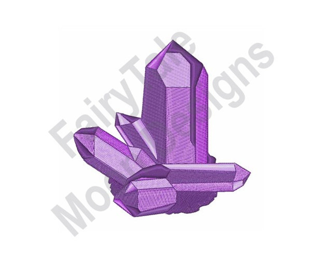 Amethyst - Machine Embroidery Design, Amethyst Crystals Embroidery ...