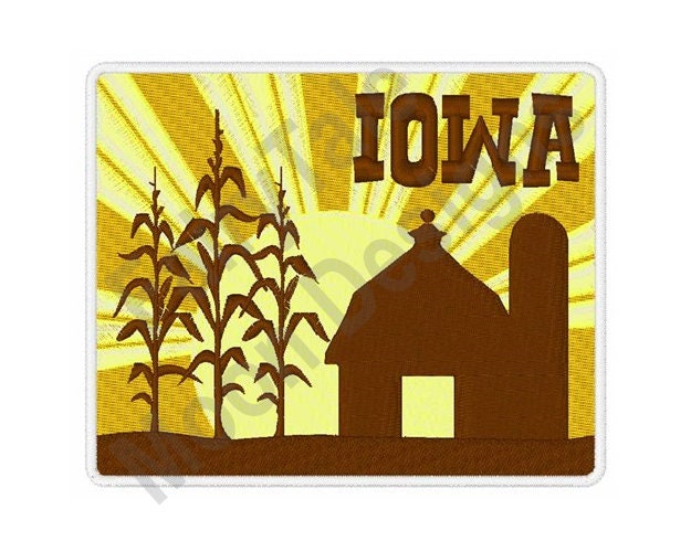 Iowa Machine Embroidery Design Corn Farm Embroidery | Etsy