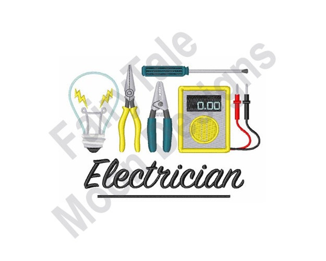 Electrician Tools - Machine Embroidery Design, Plier, Screwdriver ...