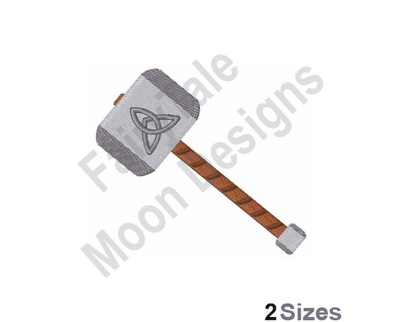 Thors Hammer Machine Embroidery Design | Etsy