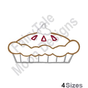 Pie Outline - Machine Embroidery Design, Baked Pie Dessert Embroidery ...