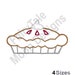 Pie Outline - Machine Embroidery Design, Baked Pie Dessert Embroidery ...