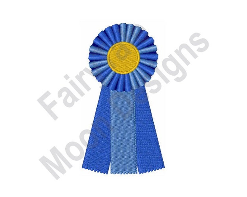 Blue Ribbon - Machine Embroidery Design, Horse Show Rosette Design, 1st ...