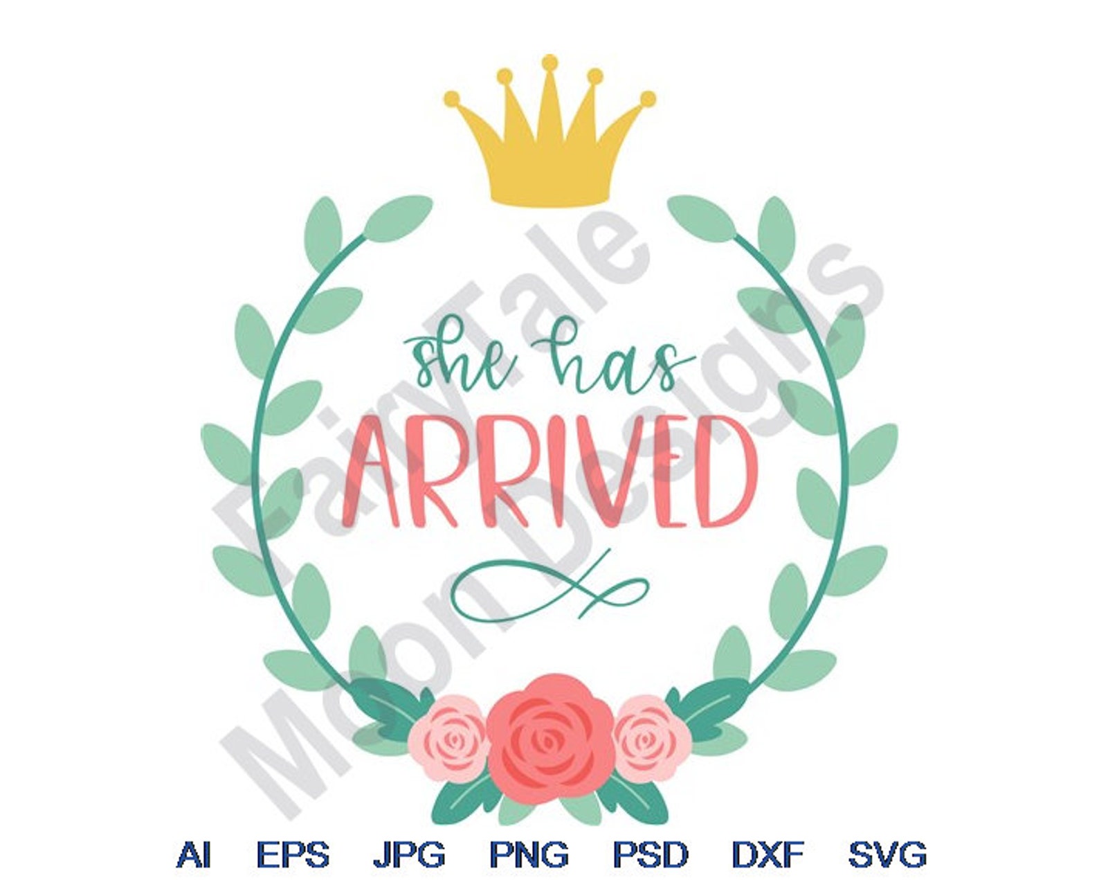 She Has Arrived Svg Dxf Eps Png Jpg Vector Art - Etsy