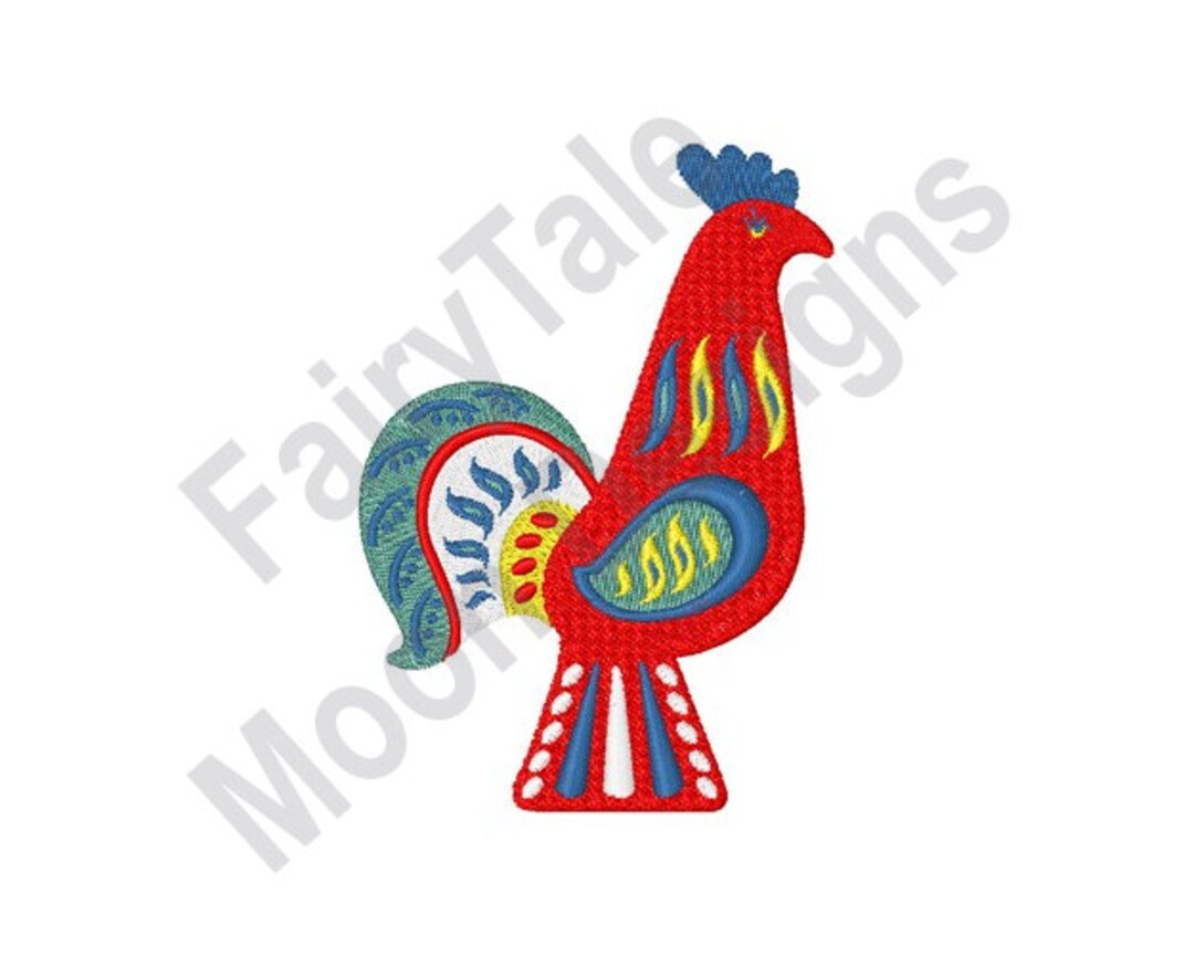 Swedish Rooster - Machine Embroidery Design, Dala Rooster Embroidery ...