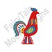 Swedish Rooster Machine Embroidery Design, Dala Rooster Embroidery ...